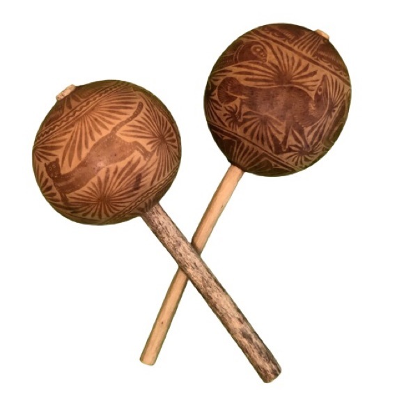 Accents | Vintage Carved Wood Rattles With Animals | Poshmark